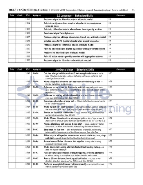 HELP 3-6 Checklist (2nd Ed.) – Shine Early Learning