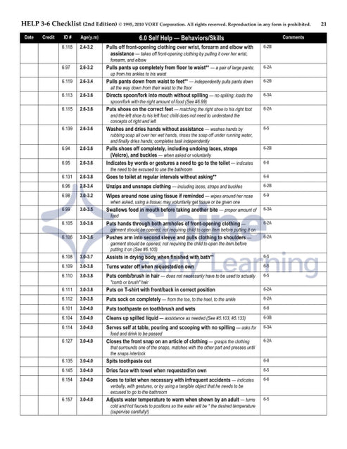 HELP 3-6 Checklist (2nd Ed.) – Shine Early Learning